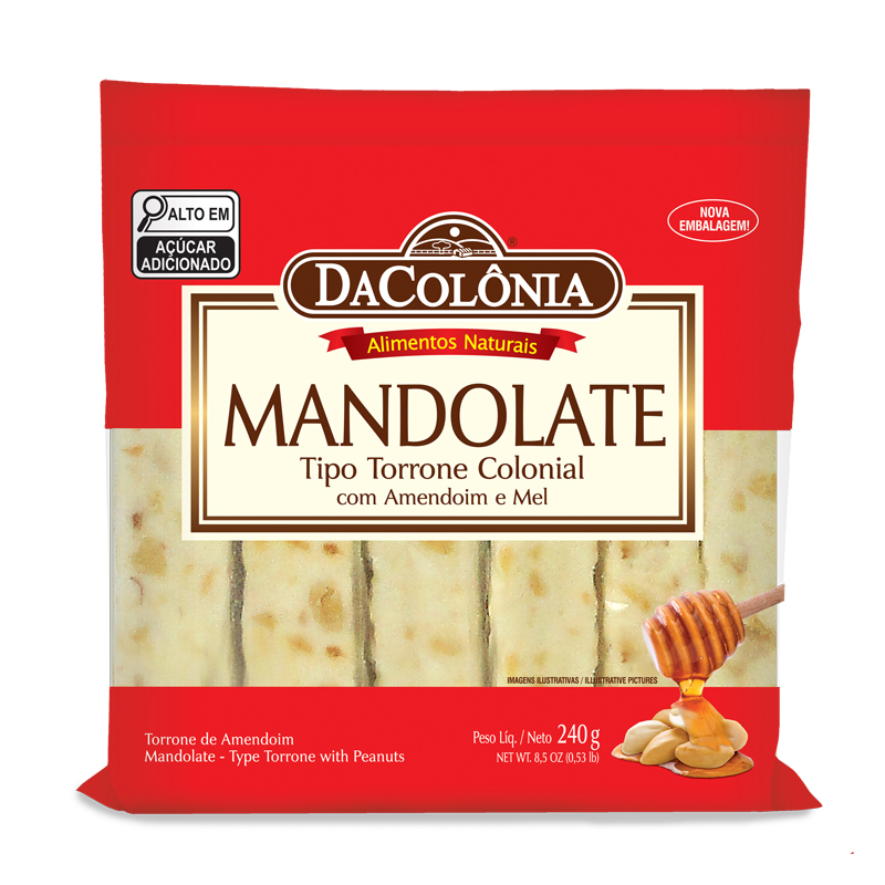 Mandolate tipo Torrone Colonial com Amendoim 240g - Loja virtual ...