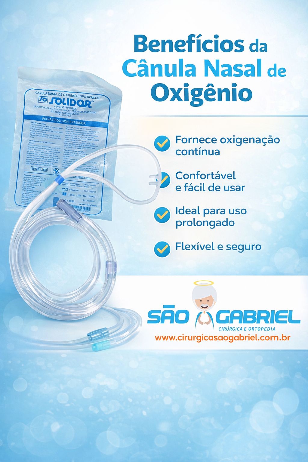 Cateter Tipo óculos Solidor - Cirúrgica São Gabriel - Produtos Ortopédicos
