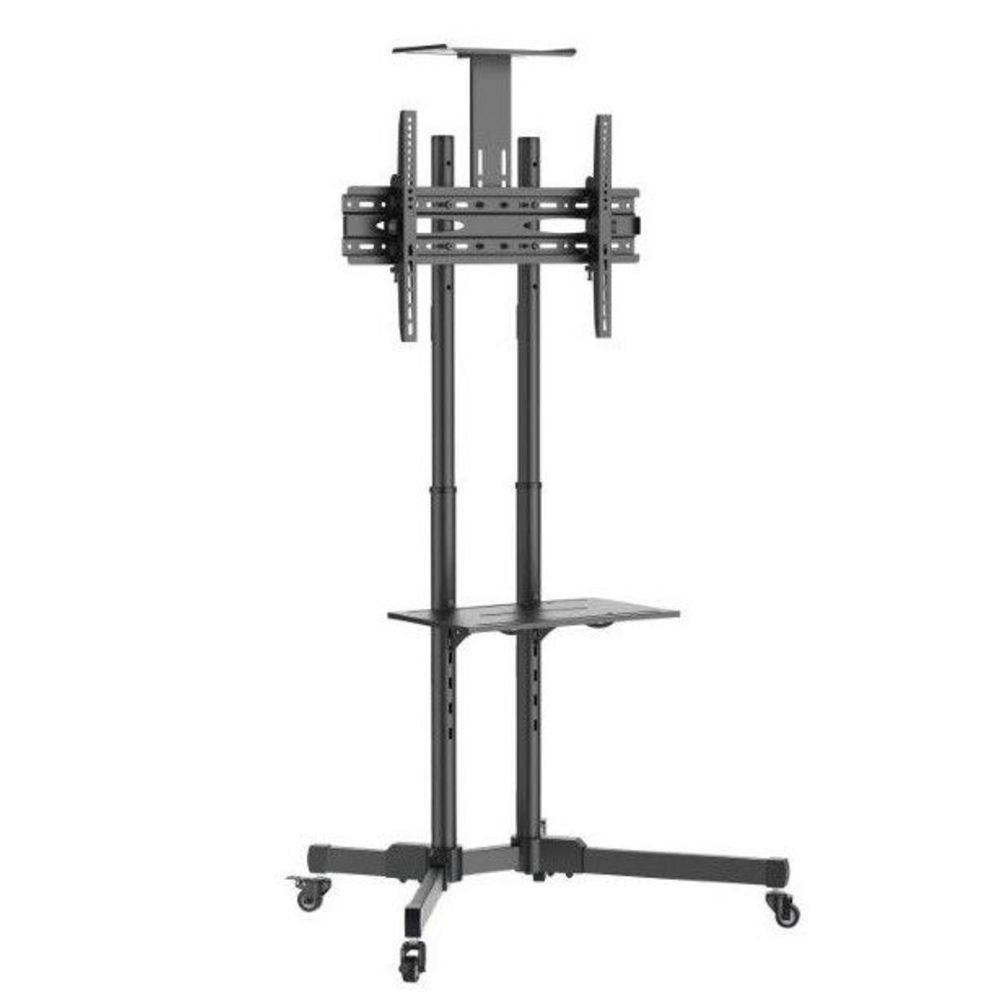 Suporte Pedestal com Rodas e 3 Níveis de Regulagem de Altura para TVs ...