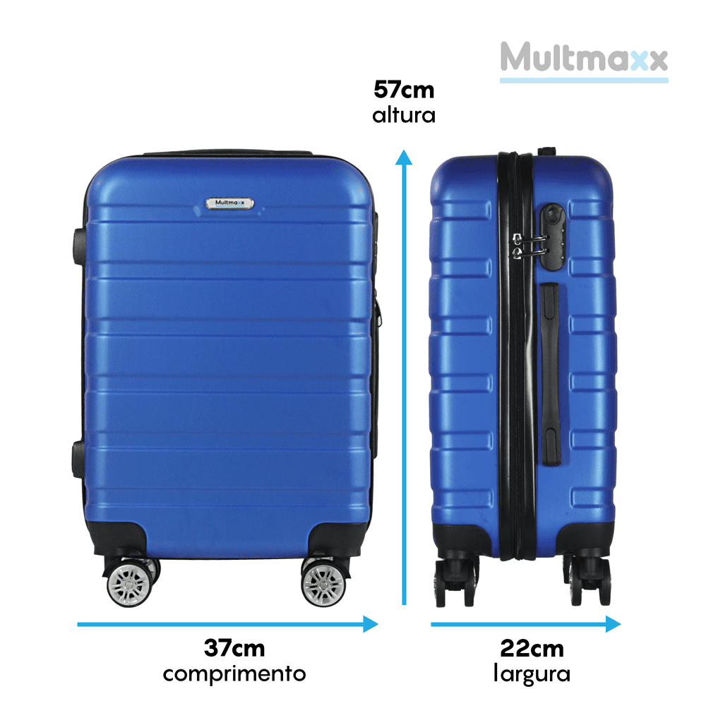 Mala de Viagem de bordo Multmaxx 10KG WG20-59 Azul - Bem-vindo à Multmaxx