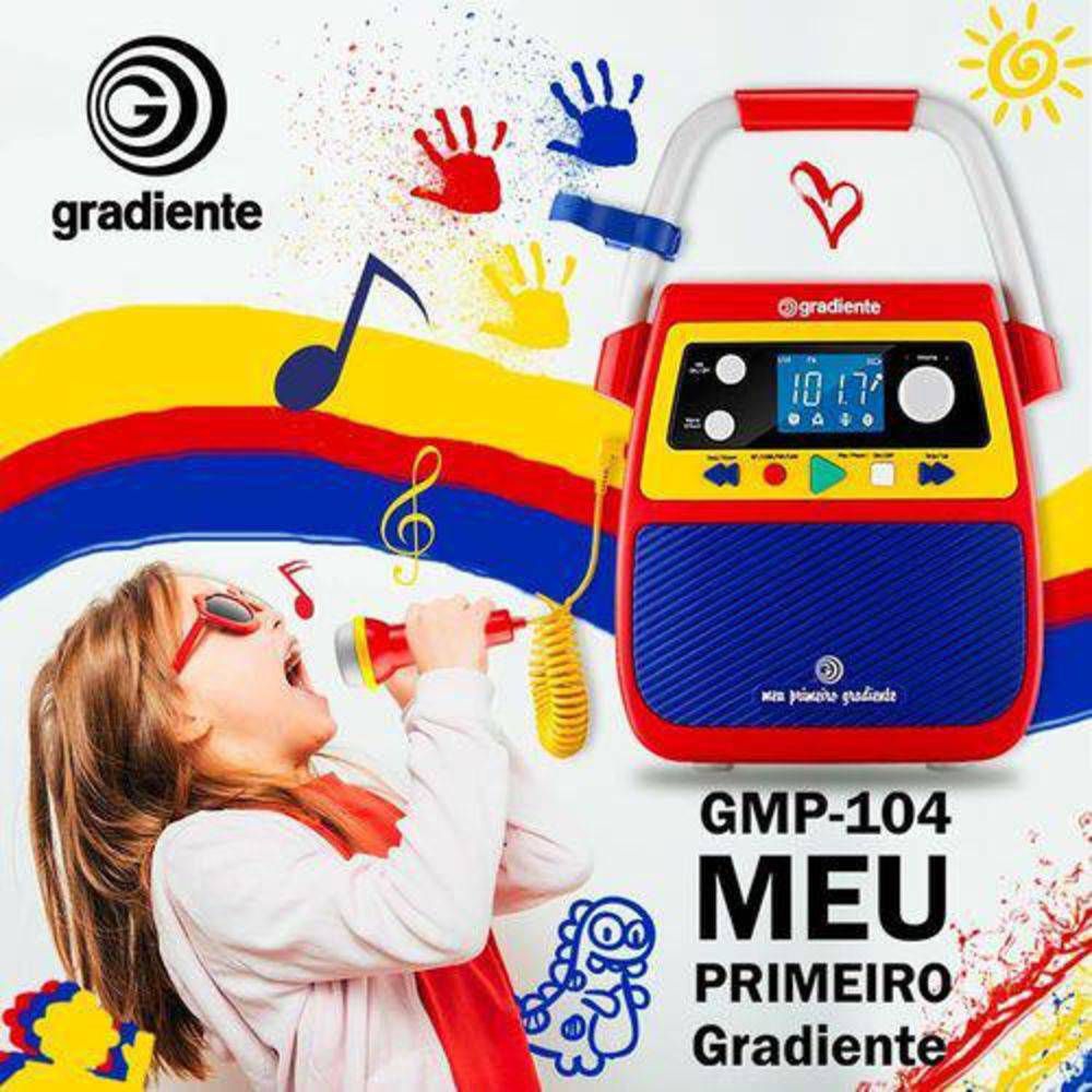 Radio Infantil Bluetooth Meu Primeiro Gradiente Karaoke Gmp104 - Bem ...
