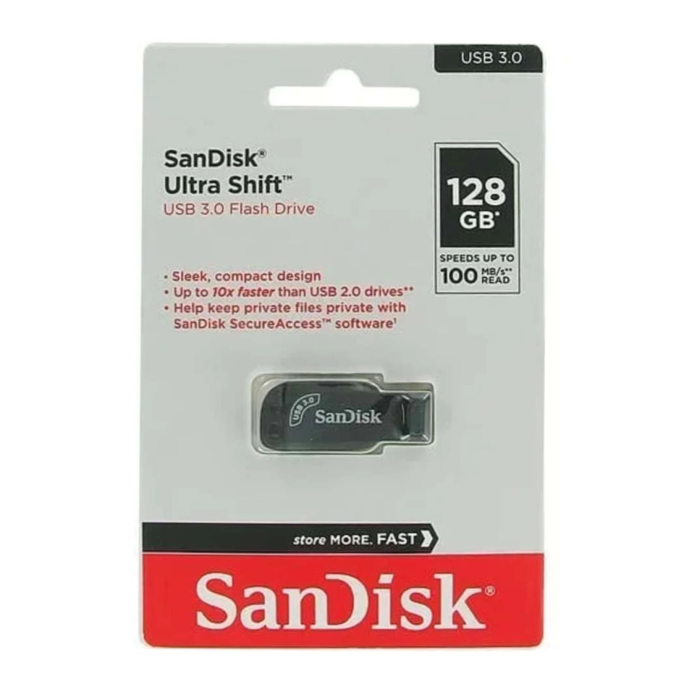 Pen Drive SanDisk 128GB Ultra Shift USB 3.2 - SL Shop - A melhor loja de smartphones, games ...