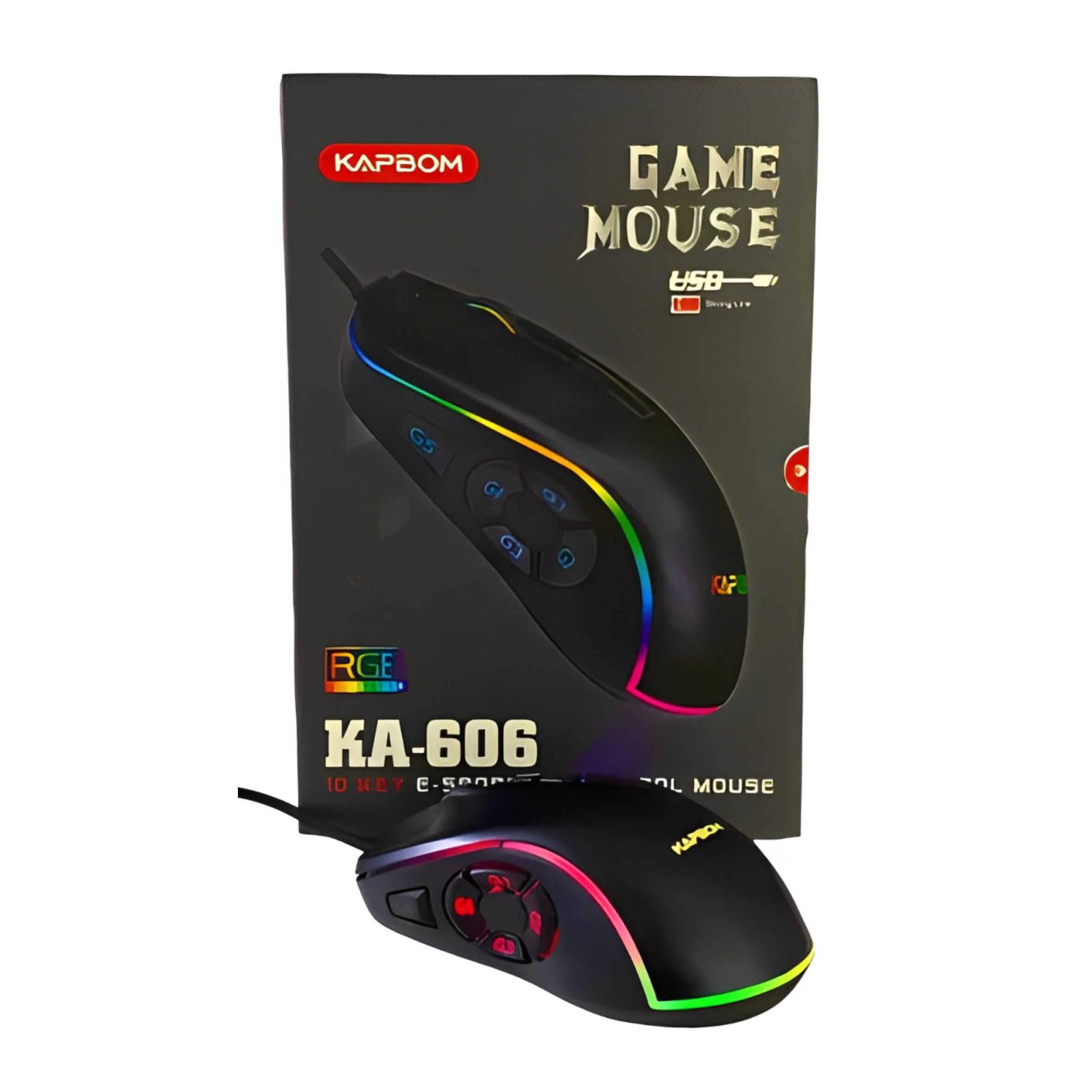 Mouse Gamer RGB Kapbom KA-606 10 Botões Preto - SL Shop - A melhor loja de smartphones, games ...