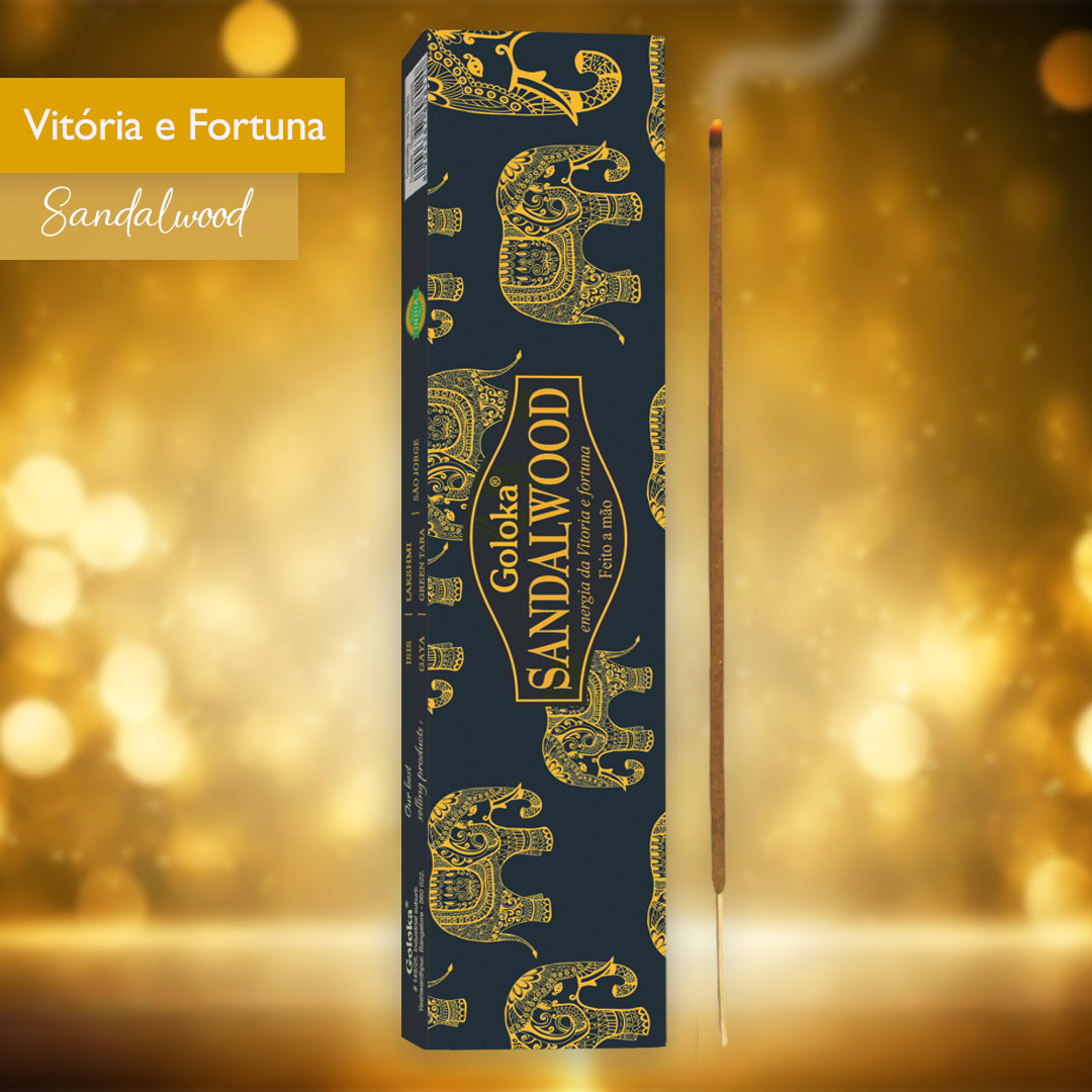 Incenso Indiano de Massala - Linha Goloka Black - Sandalwood - Sândalo ...