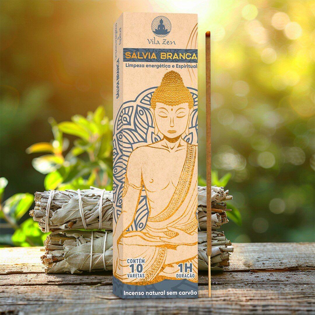 Incenso perfumado sem carvao Vila Zen - Lotus Loja