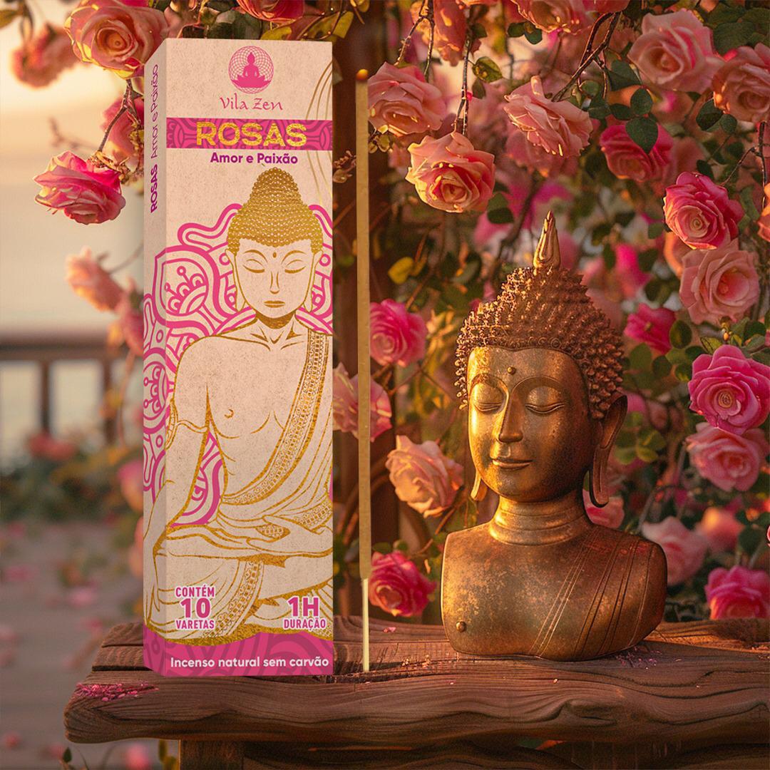 Incenso perfumado sem carvao Vila Zen - Lotus Loja