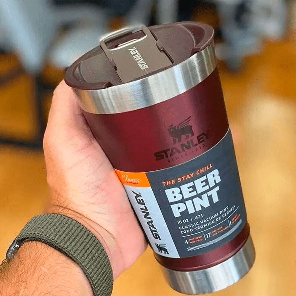 Copo Termico Com Tampa 473Ml Vermelho - Stanley - Loja de Camping ...