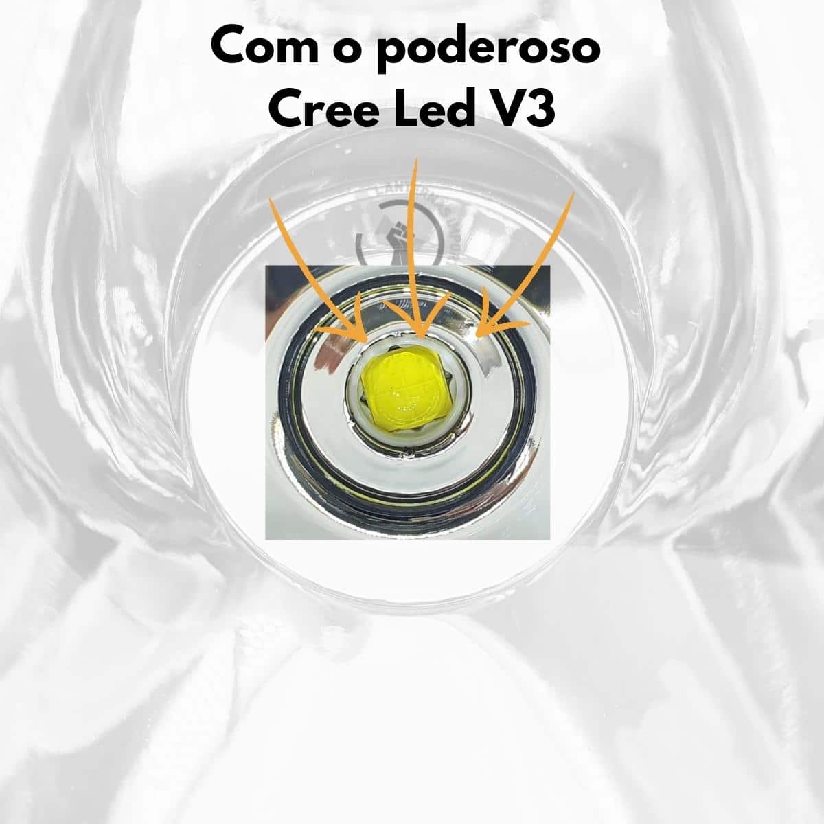 Lanterna Poderosa LED Cree V3 Tocha Potente Super Foco Holofote JWS ...