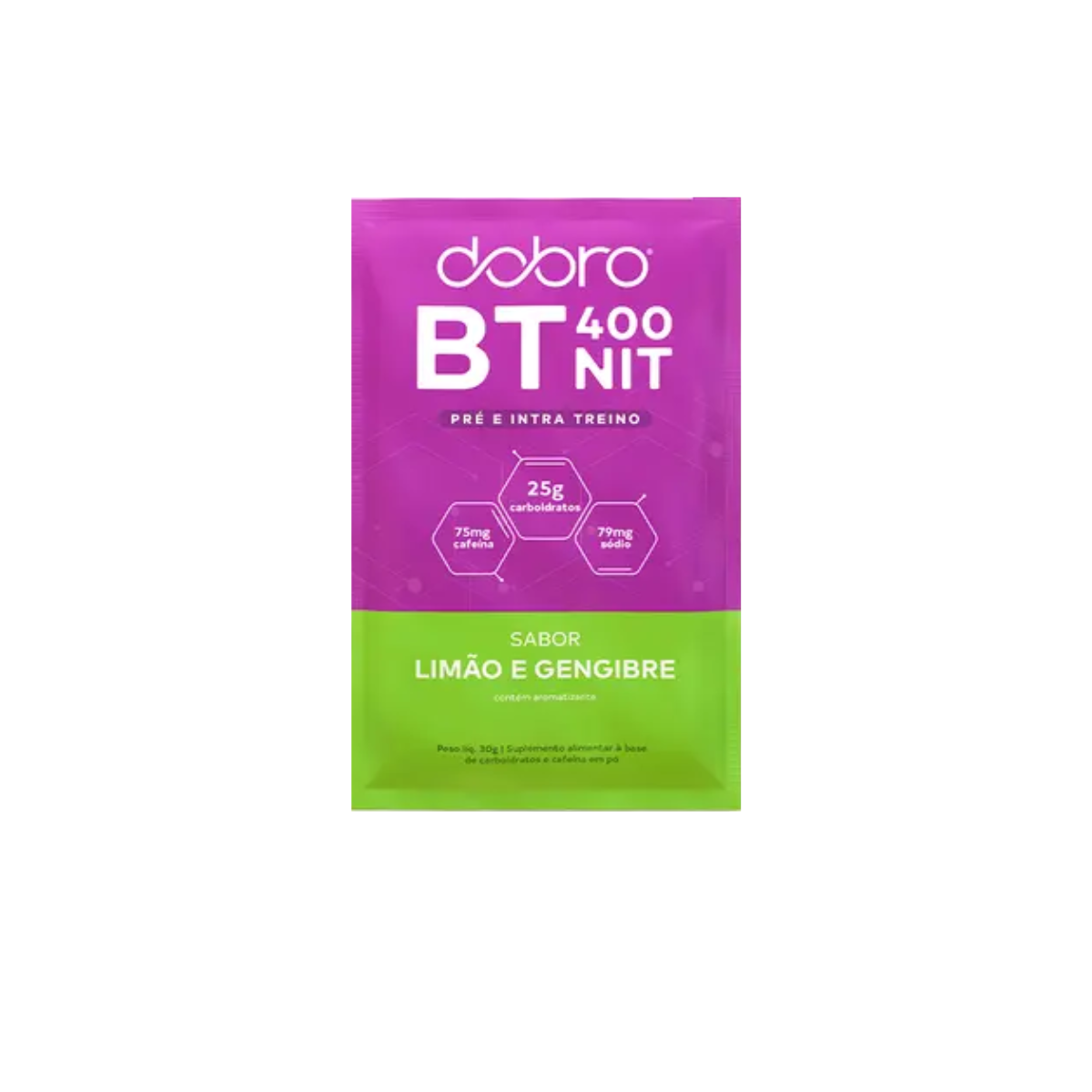BT 400 Nitrato sabor Limão e Gengibre 10unid de 30g - Dobro - Live Well Store