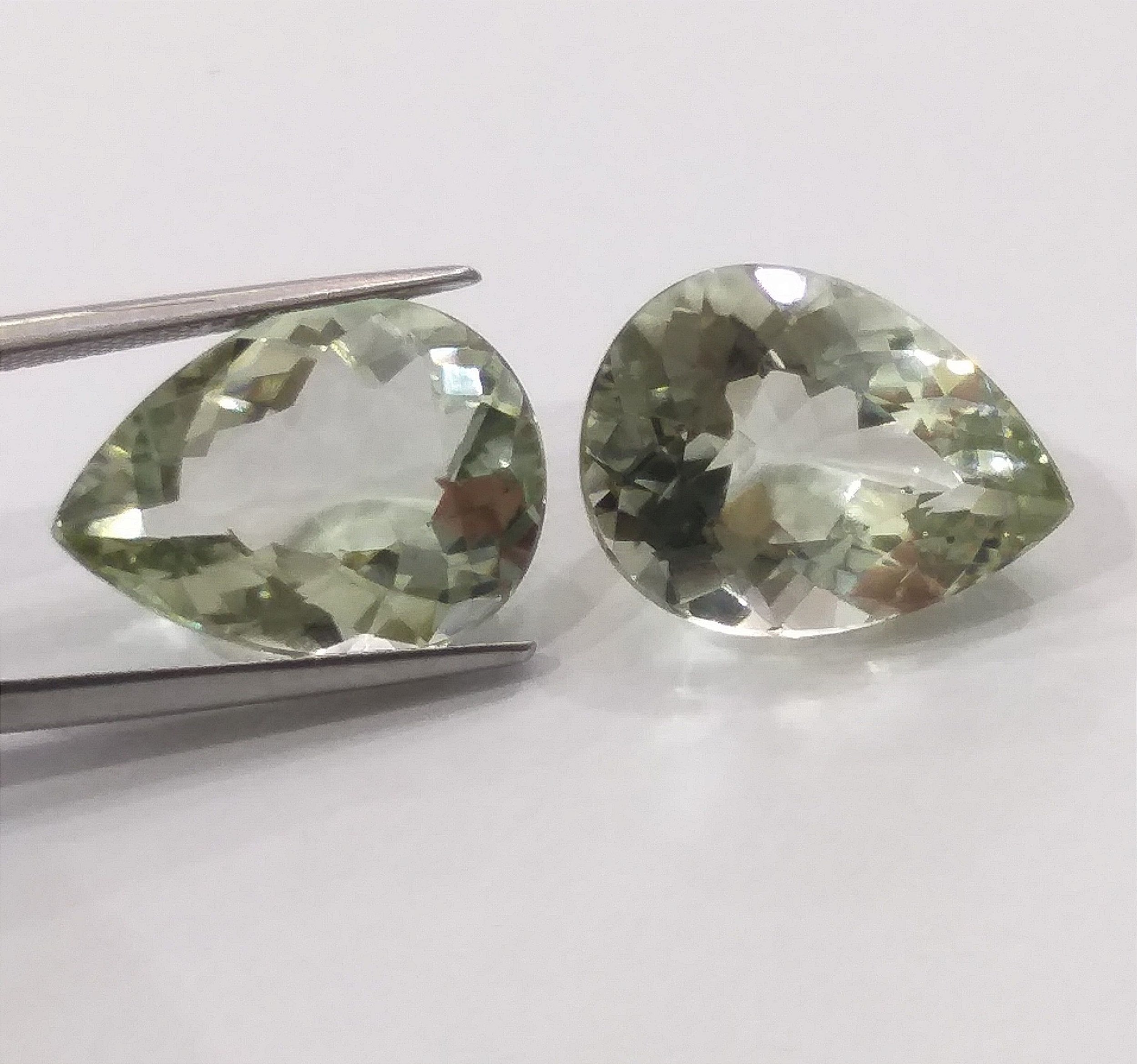 PRASIOLITA 14X19mm par - Kenede Pedras - Venda de pedras preciosas ...