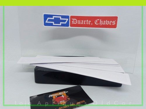 Adesivo Concessionária Chevrolet Duarte Chaves reverso Colagem Interna ...