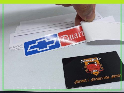 Adesivo Concessionária Chevrolet Duarte Chaves reverso Colagem Interna ...