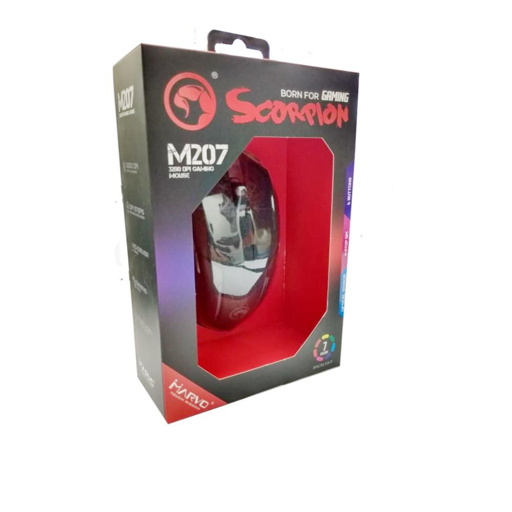 Mouse Gamer Marvo Scorpion M207, LED, 3200 DPI - Comptech - Informatica ...