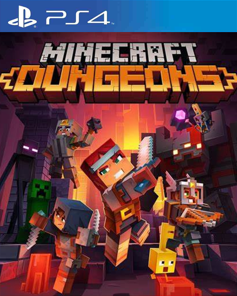Minecraft Dungeons PS4 Midia Digital - Rob Gamer