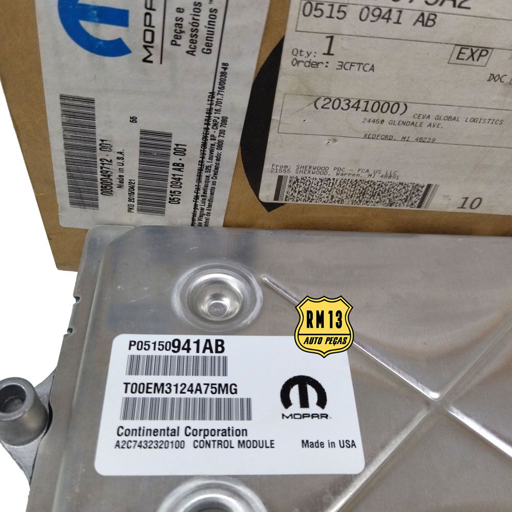 Modulo Central Injeção JEEP Compass 2.0 16V 15 a17 5150941AB - RM 13 ...
