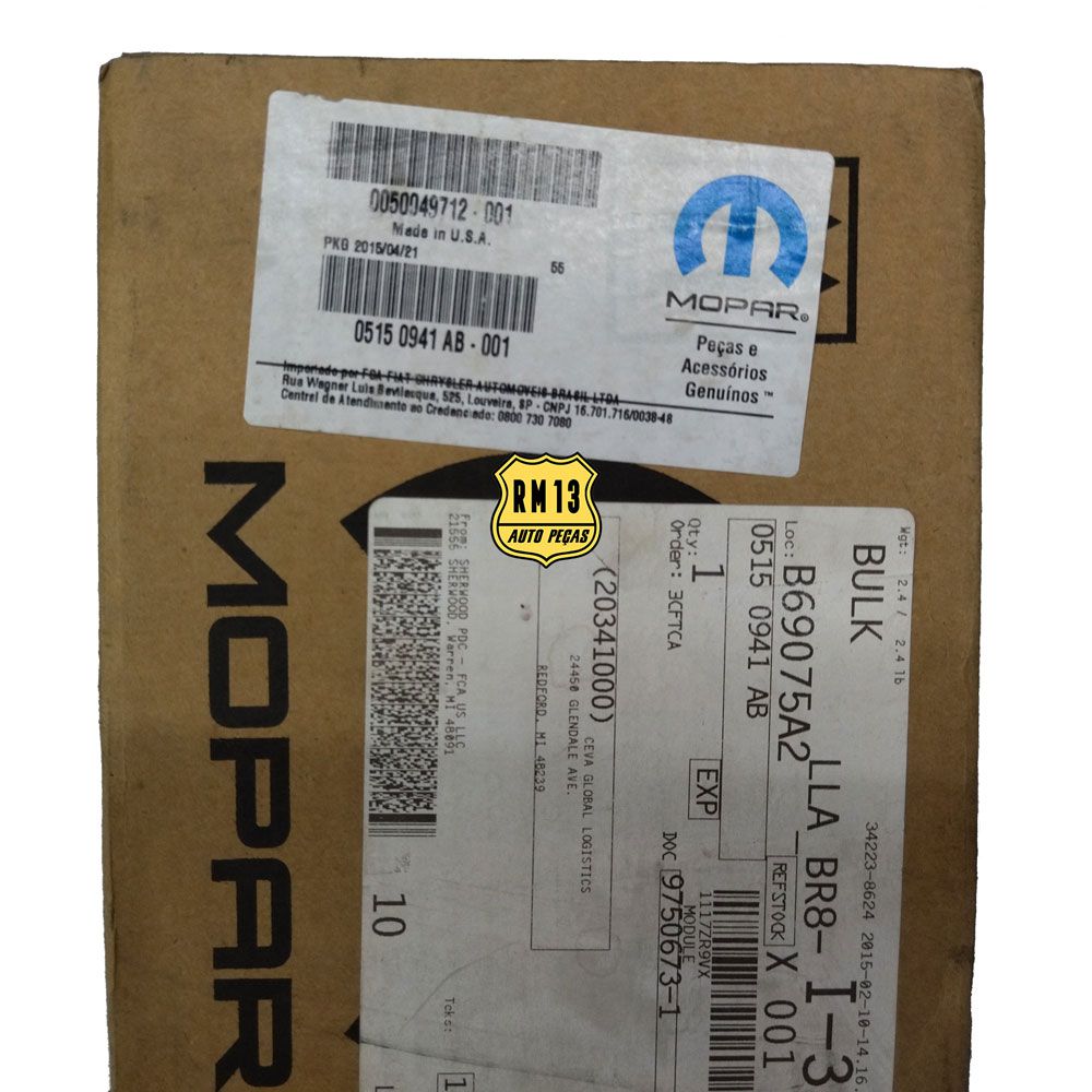 Modulo Central Injeção JEEP Compass 2.0 16V 15 a17 5150941AB - RM 13 ...