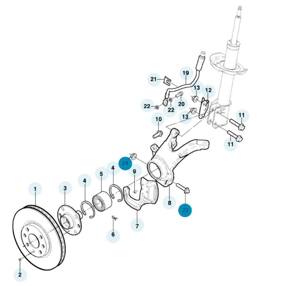 Parafuso Pivo Suspensão Bandeja Celta Corsa Montana Cobalt Meriva Spin ...