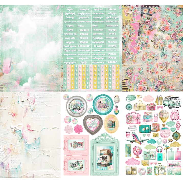 Bloco Papel Scrapbook A4 - Carina Sartor - Coleção Mix Tape - Papel ...
