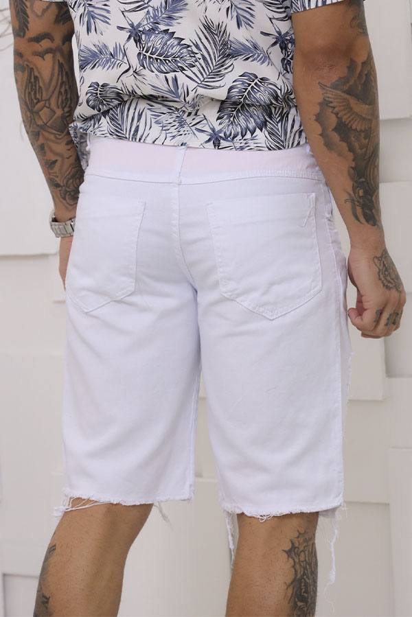 Bermuda Masculina, Bermuda Branca, Shorts Masculino Branco, Bermuda ...
