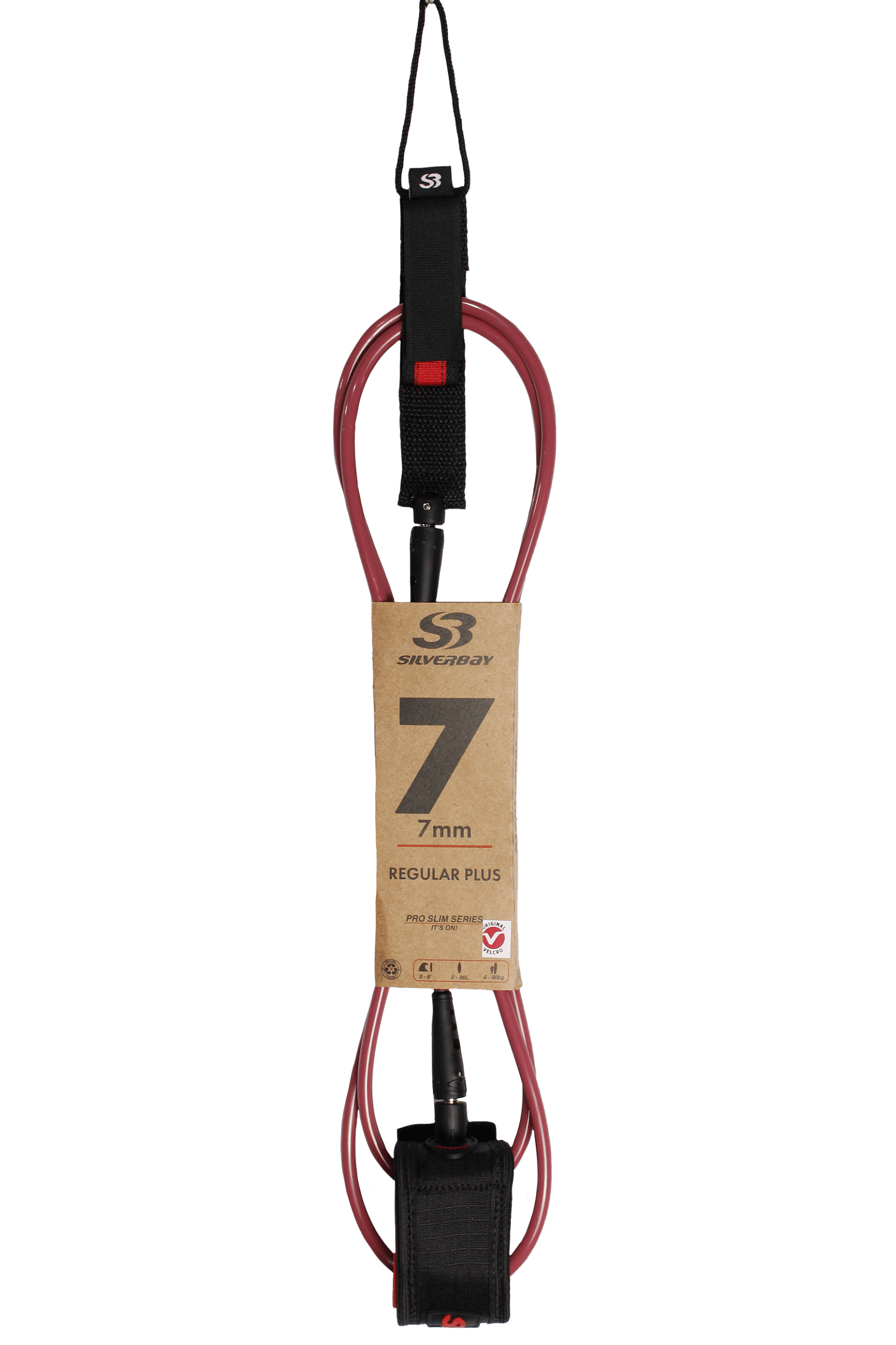 Leash Surf SILVERBAY PRO SLIM / REGULAR PLUS 7' 7mm - Marsala ...