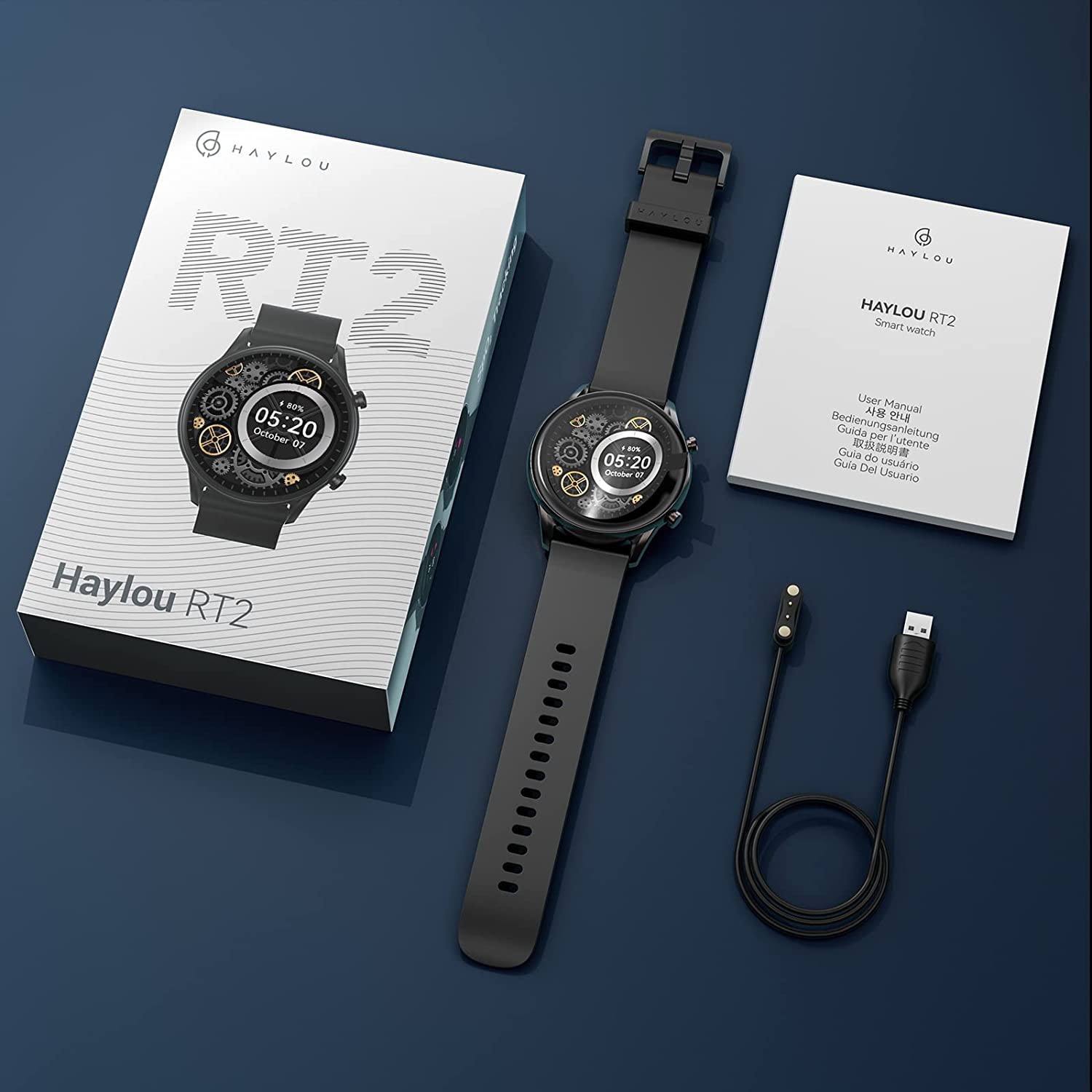 Relógio Smartwatch Haylou RT2 Preto - Ciclone Magazine - Tudo para você