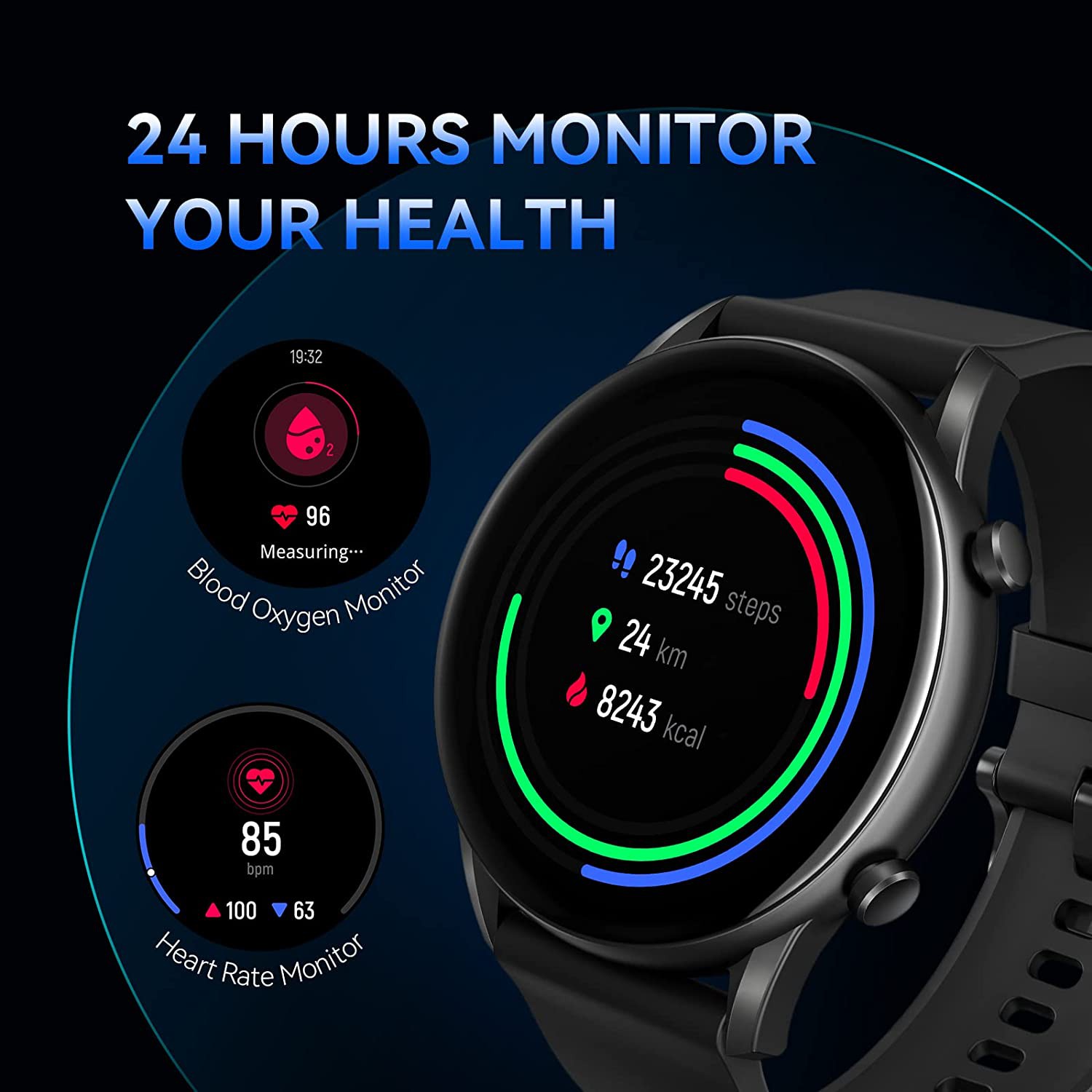 Relógio Smartwatch Haylou RT2 Preto - Ciclone Magazine - Tudo para você