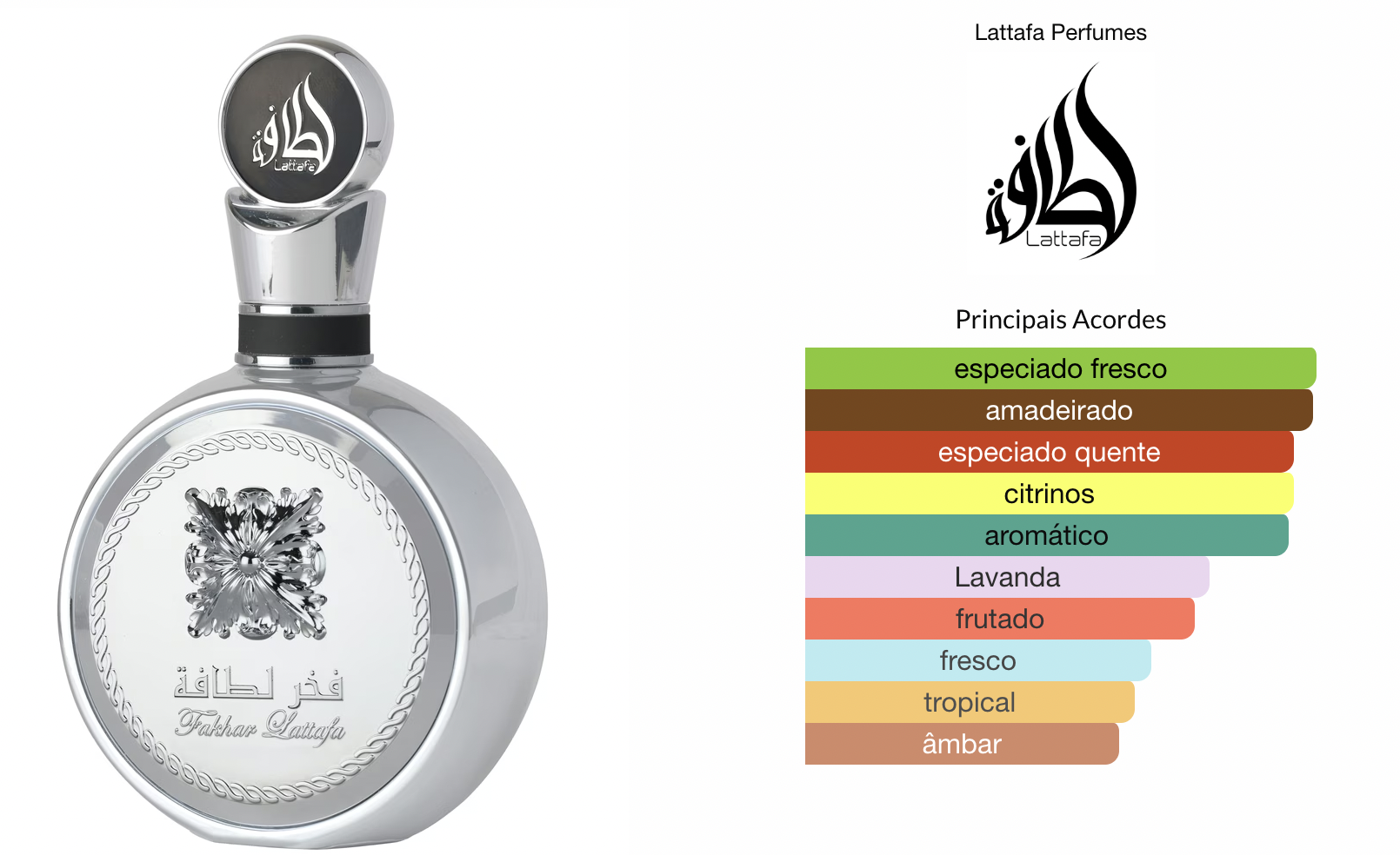 LATTAFA FAKHAR PLATIN MASCULINO EAU DE PARFUM 100ML - Beaty Outlet Perfumes Importados