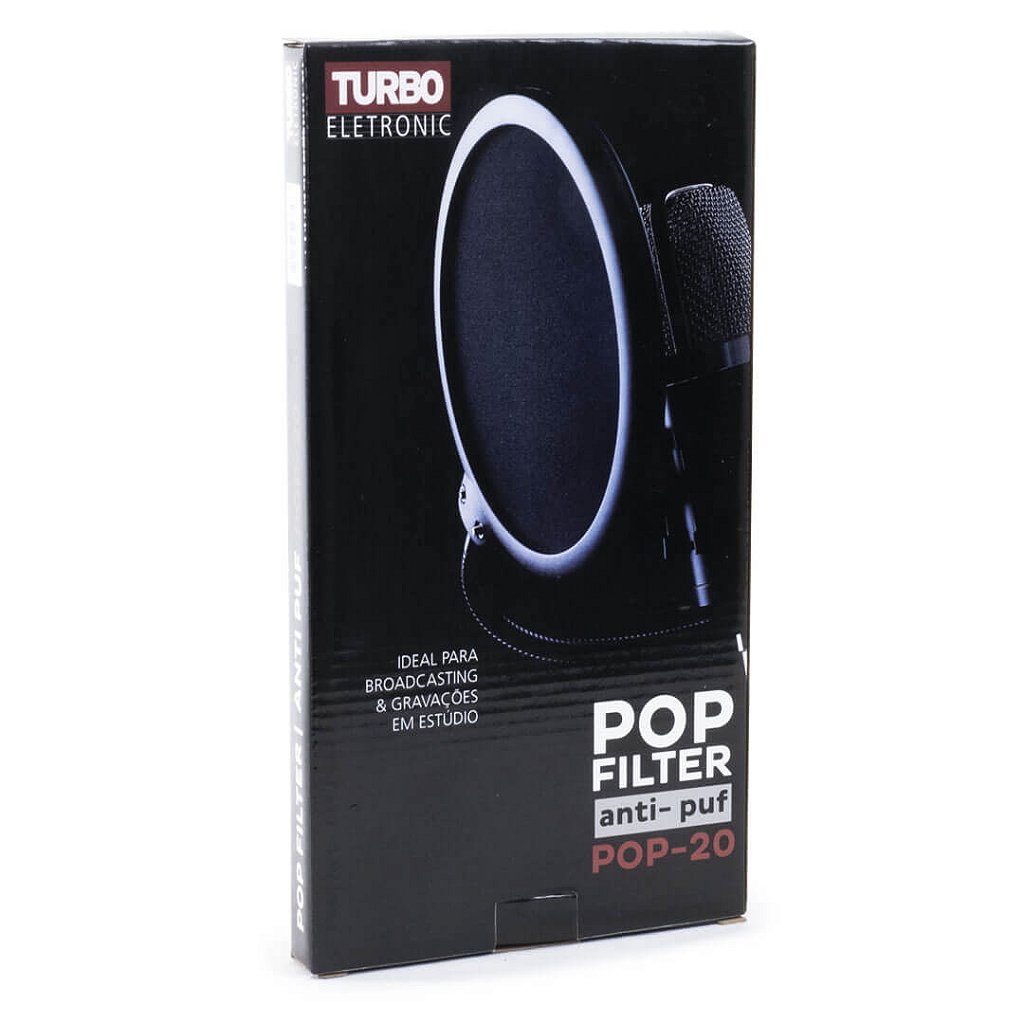 POP FILTER METÁLICO - TURBO ELETRONIC - TURBO MUSIC LOJA OFICIAL
