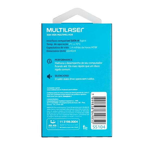 Ssd Multilaser Axis 500 120Gb M.2 2242 - Ss104 | Multilaser - Ponto ...