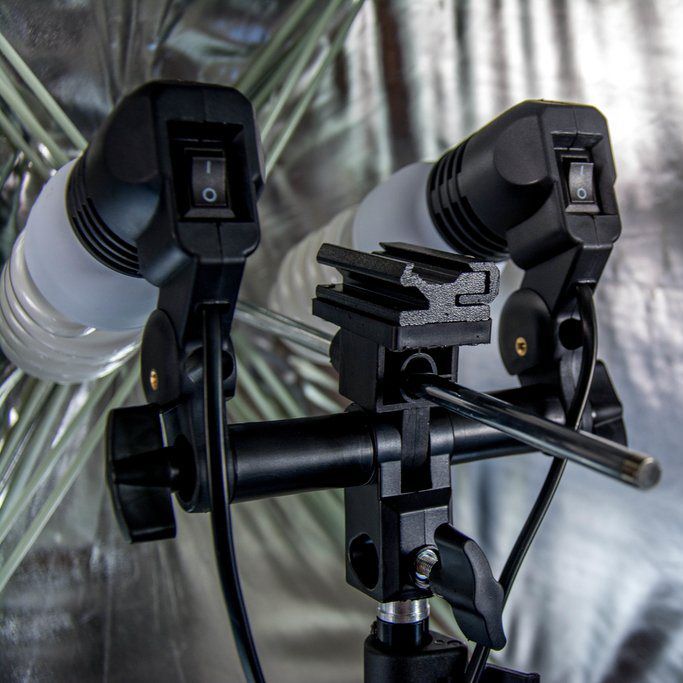 Suporte Duplo - Para Sombrinha e Luz Contínua e Flash |Só Câmera Digit ...