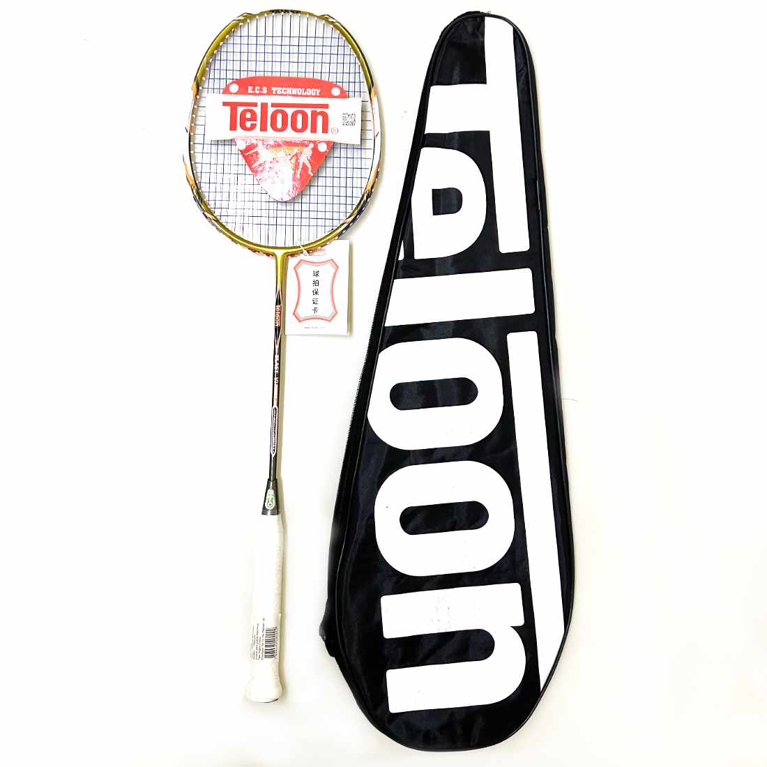 Raquete Badminton Pro Teloon Carbono C/Capa - Dourada - OA492 ...