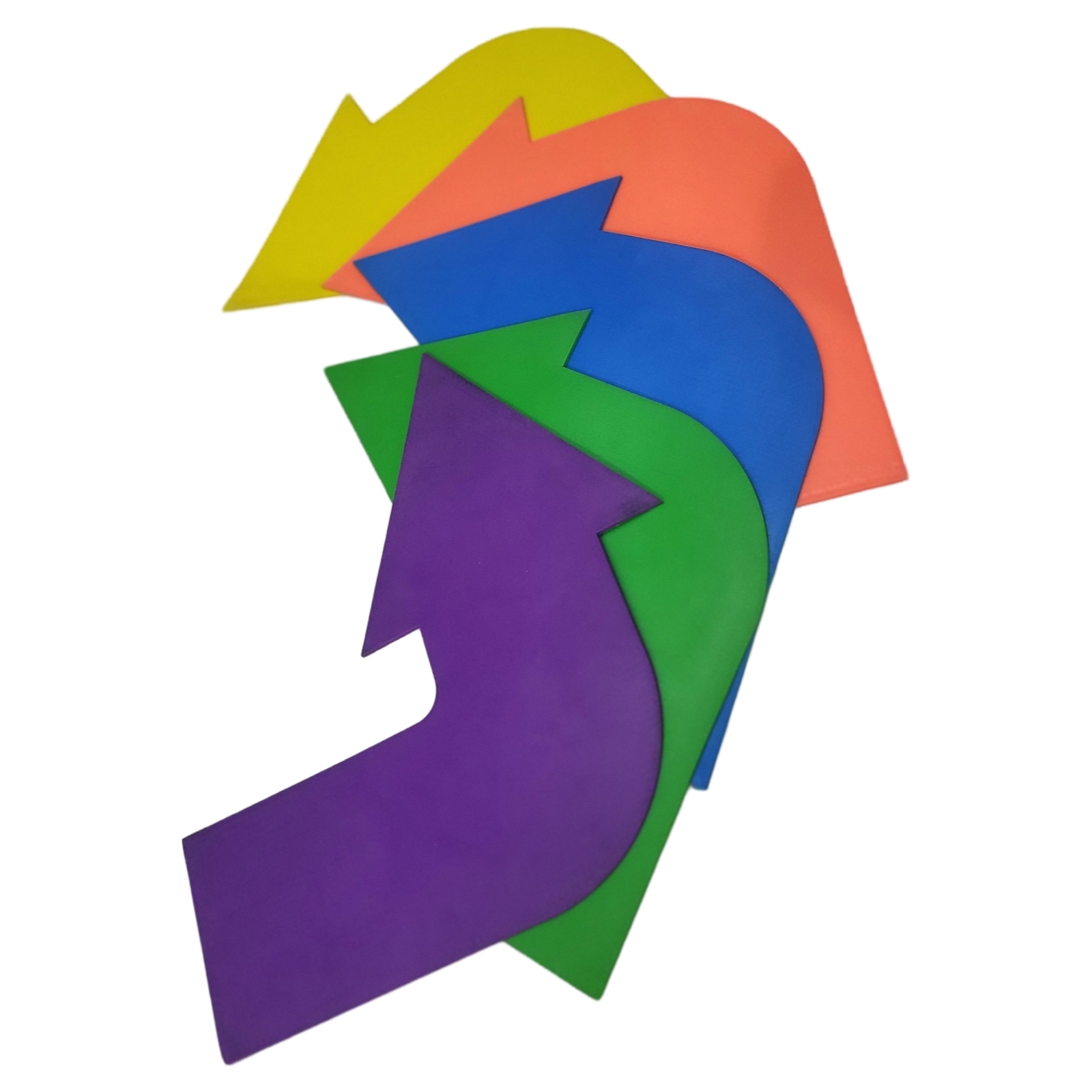 Seta Sinalizadora Curva AX Emborrachada 25cm (KIT) 666 - PACK Com 5 ...