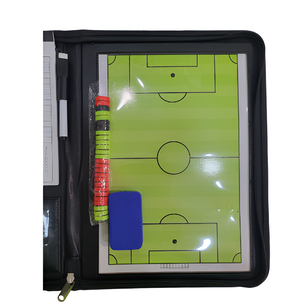 Prancheta Tática Futebol 30 Botões 1 Apito 2 Cartões 2 Canetas 1 Talão ...