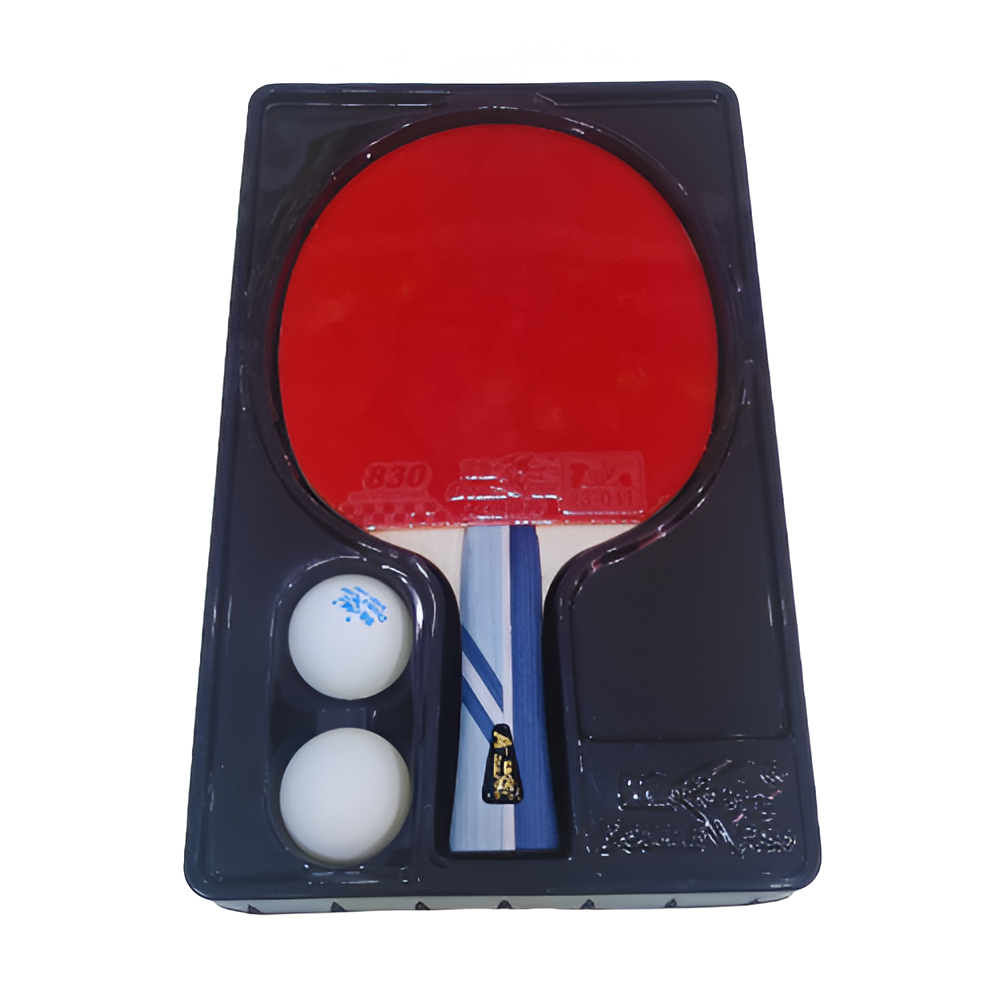 Raquete Tênis de Mesa Double Fish 3A+ Kit c/ 1Raq. + 02 Bolinhas 1 ...