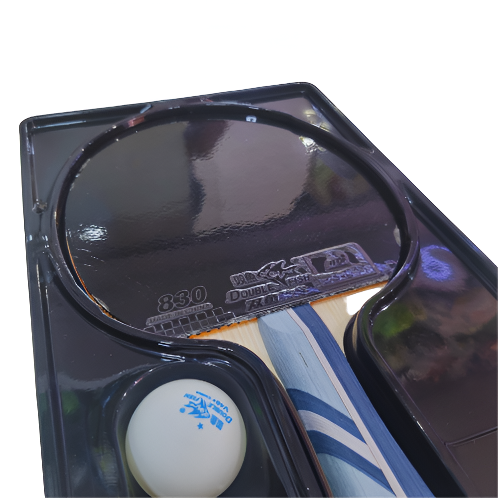 Raquete Tênis de Mesa Double Fish 3A+ Kit c/ 1Raq. + 02 Bolinhas 1 Estrela - 721 - Mercadão Dos ...