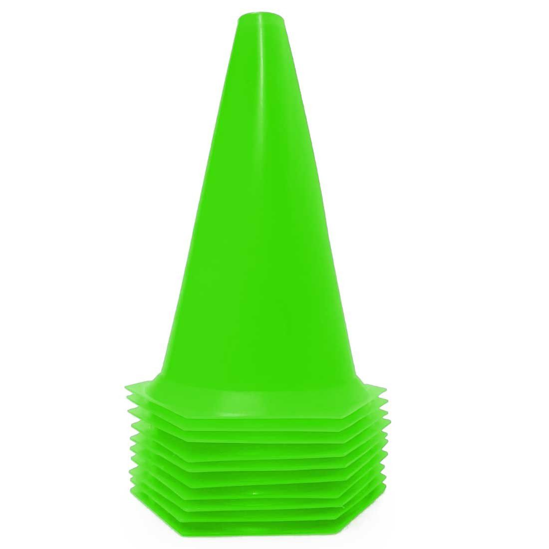 Cone 23cm Rígidos p/ Treinamento AX Esportes Verde Limão - PACK COM 10 ...