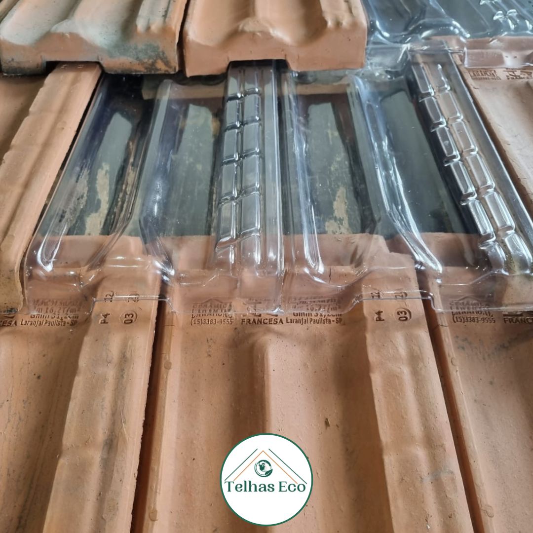 Telha Transparente Francesa Paulista Medida 42x24cm Thermo - Telhas Eco
