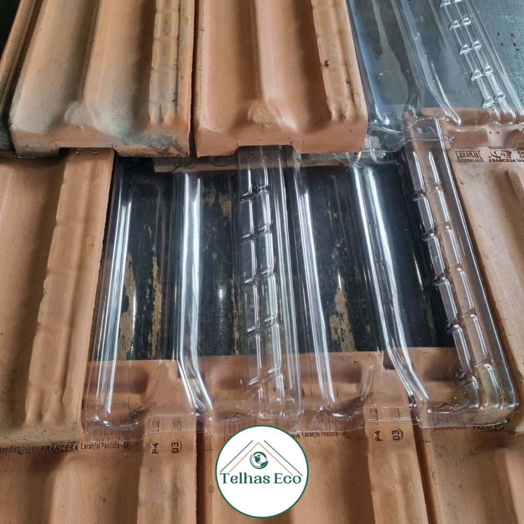 Telha Transparente Francesa Paulista Medida 42x24cm Thermo - Telhas Eco