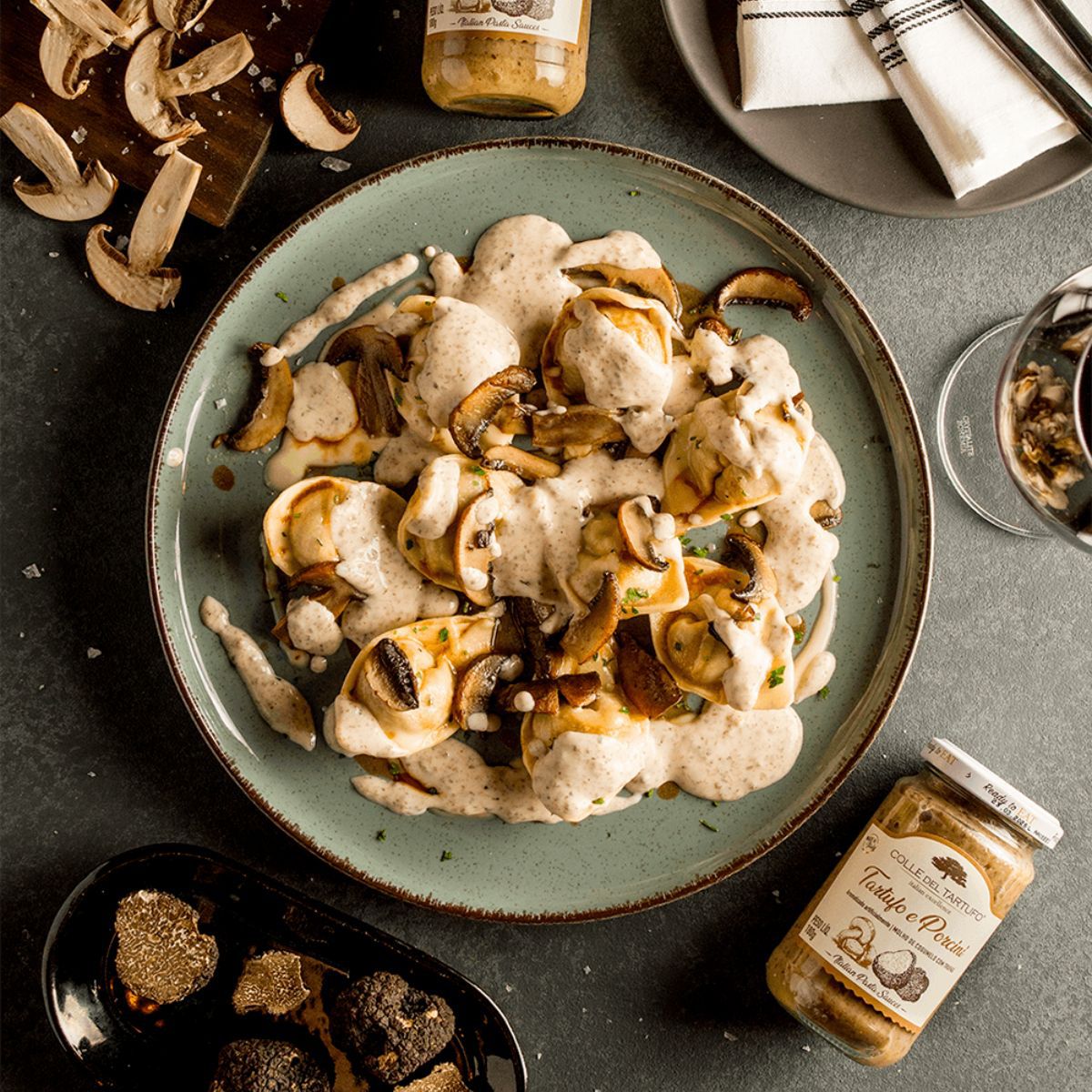 Molho de Cogumelo Porcini com Trufas Colle Del Tartufo Italiano 180g ...