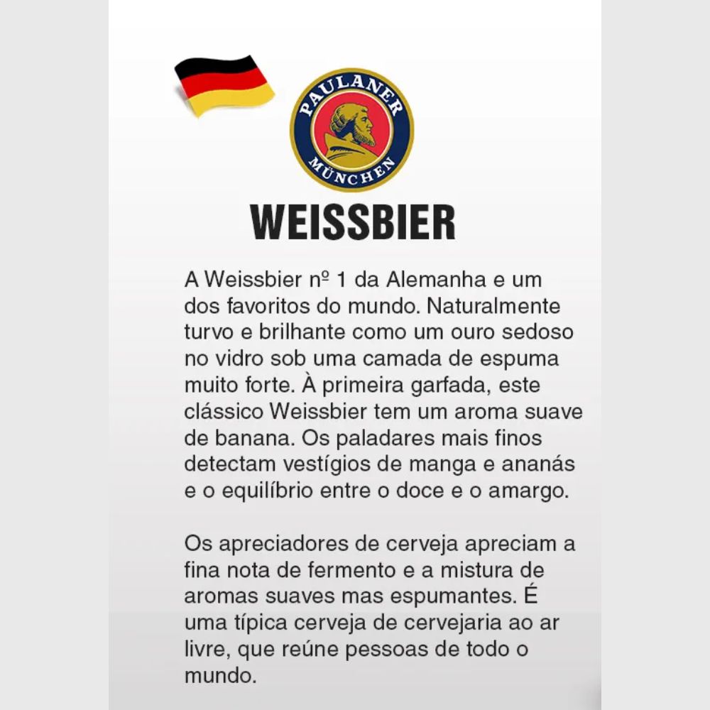 Cerveja Alemã Paulaner Weissbier München Lata 500ml (6 Und) - Emporio ...