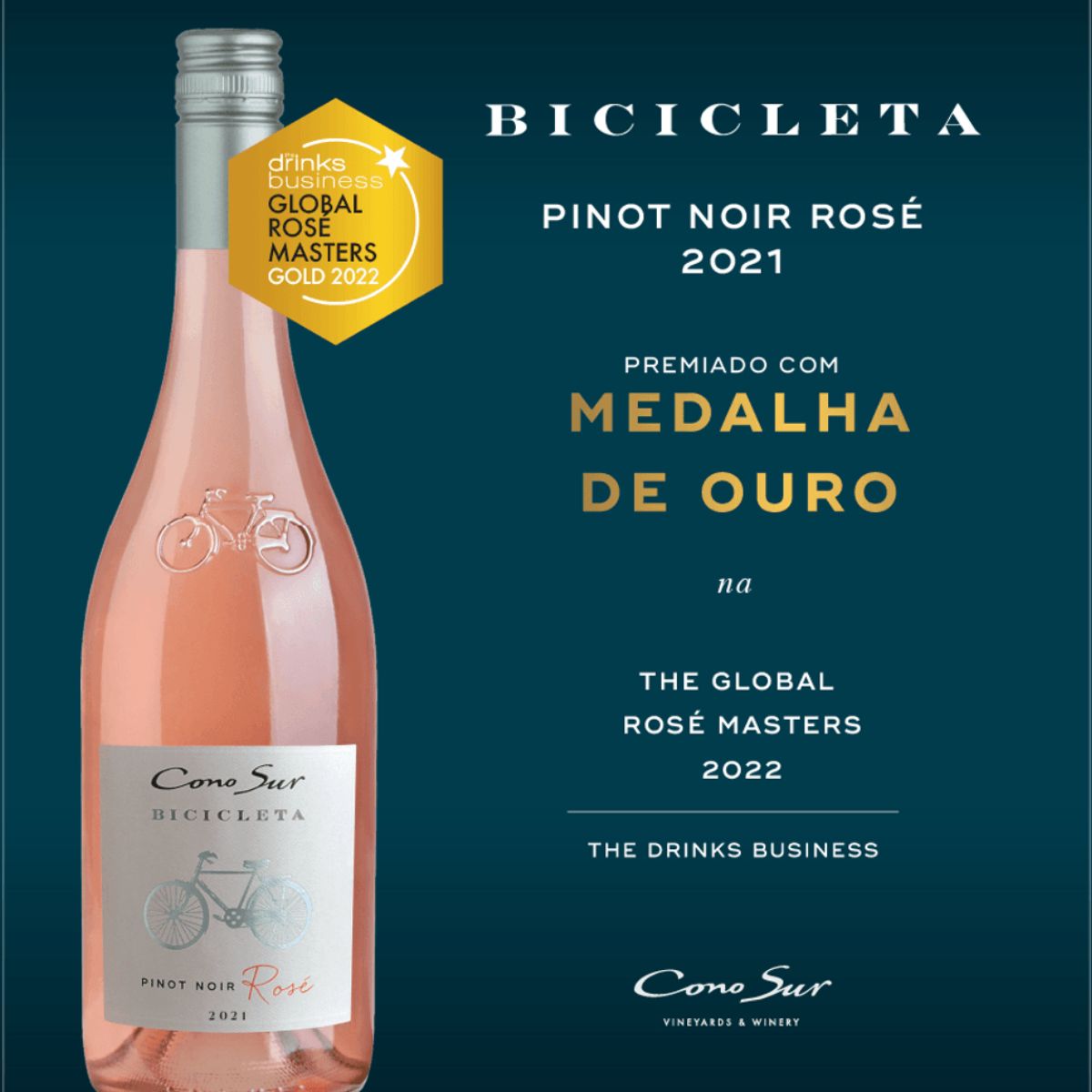 Vinho Rosé Cono Sur Bicicleta Pinot Noir 750Ml - Emporio Campo Gourmet