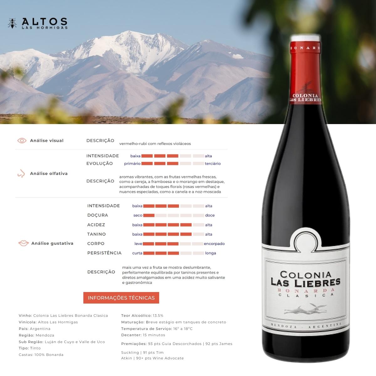 Vinho Altos Las Hormigas Colina Las Liebres Bonarda 750ml - Emporio ...