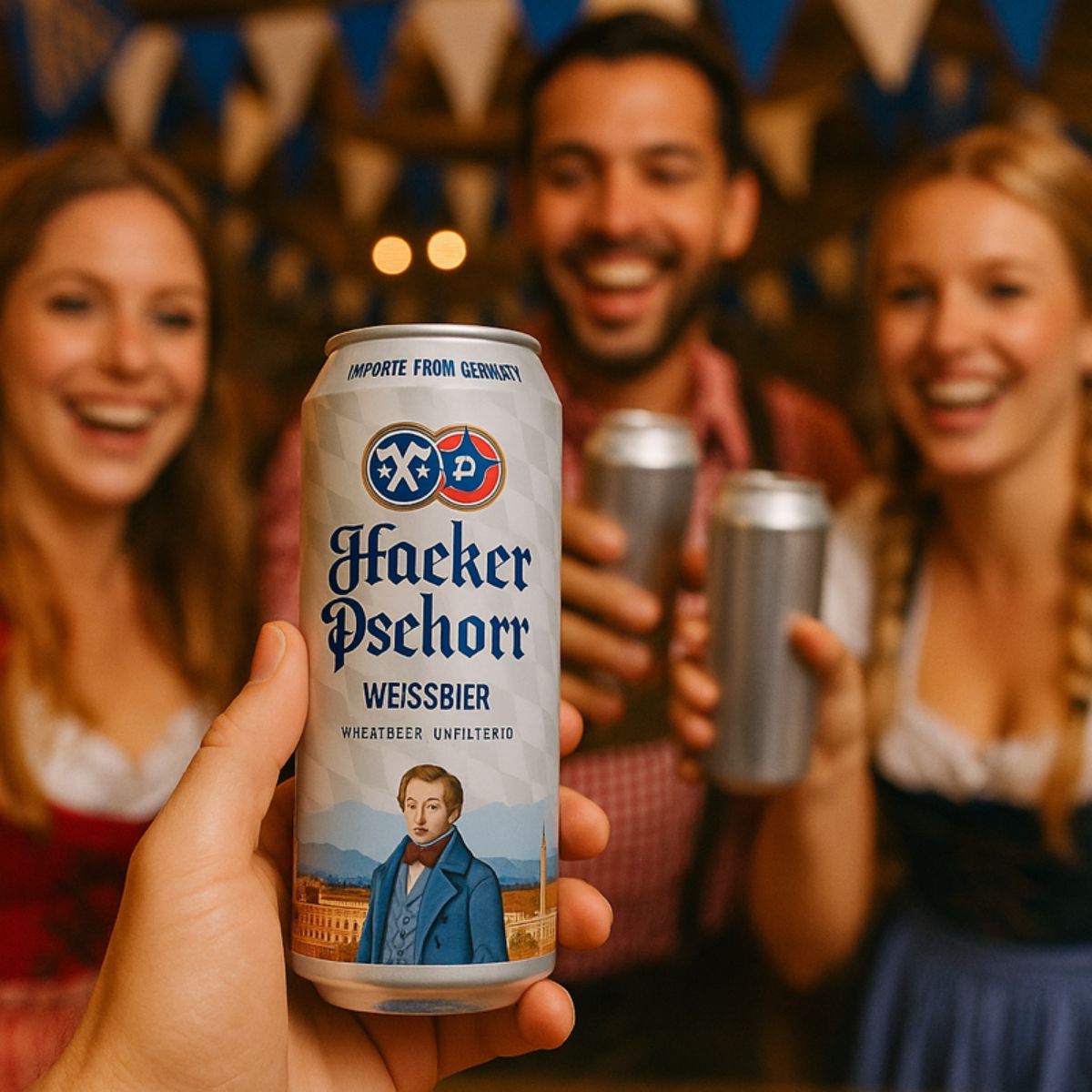 Cerveja Alemã Hacker Pschorr Weissbier Lata 500ml - Emporio Campo Gourmet