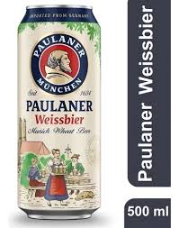 Kit 4 Cervejas Alemã Paulaner Weissbier Lata 500ml + Copo Prost ...