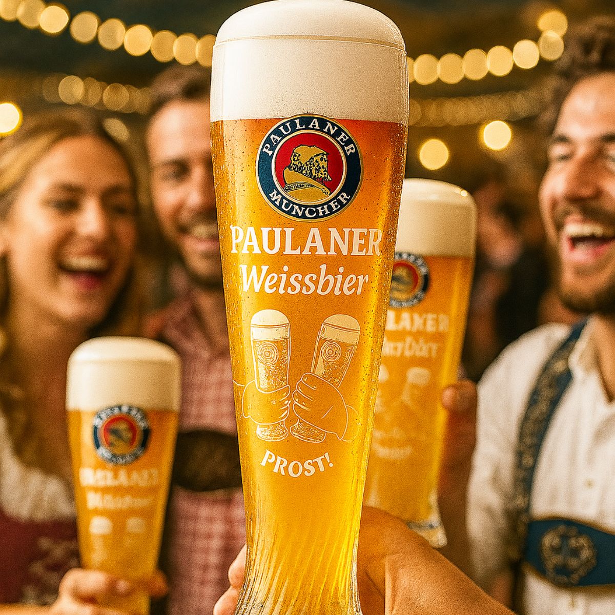Kit 24 Cervejas Paulaner Weissbier FC Bayern München 500ml + Copo Prost ...