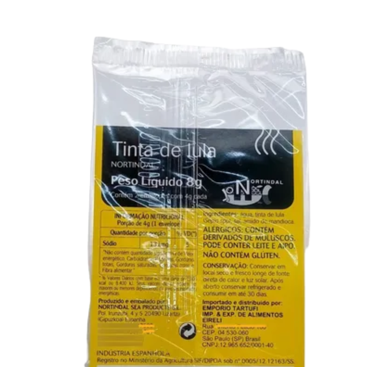 Tinta de Lula Nortindal Em Sachê 2x4gr - Emporio Campo Gourmet