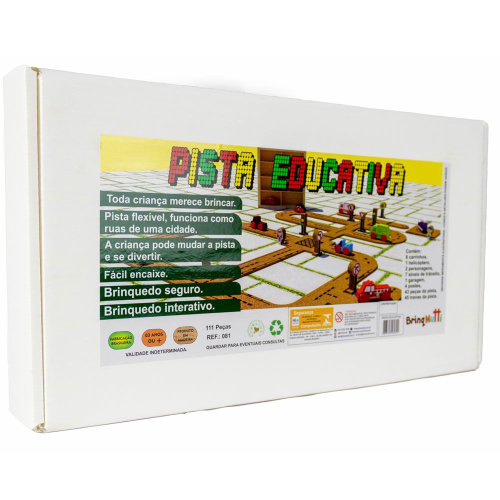 Pista Educativa Brinquedo Infantil em Madeira - Tralalá 4 Kids