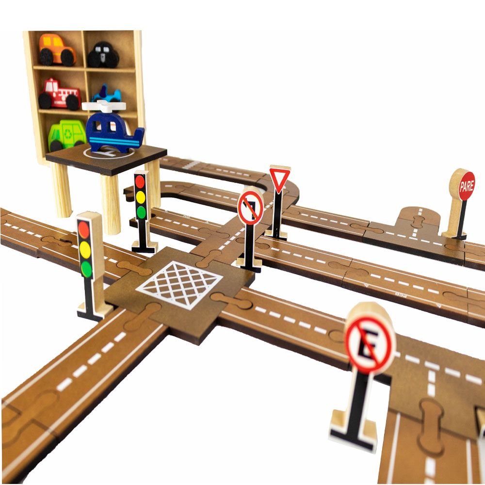 Pista Educativa Brinquedo Infantil em Madeira - Tralalá 4 Kids