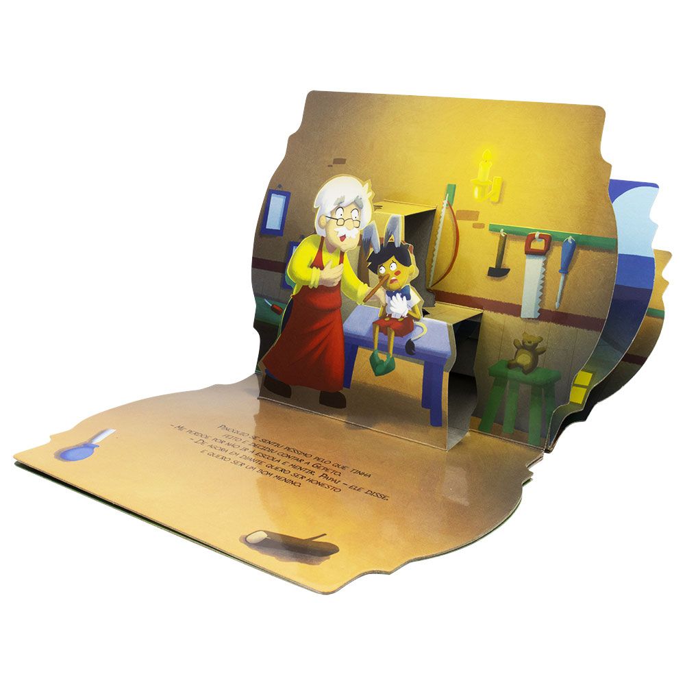 Clássicos Pop ups: Pinóquio Livro Infantil Educativo - Tralalá 4 Kids