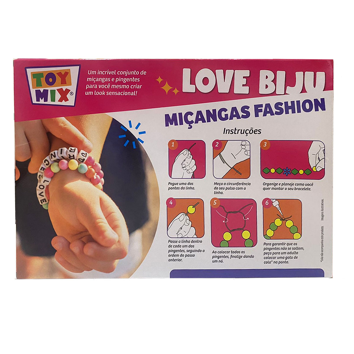 Kit Miçanga Pulseira Infantil Pingente Love Biju Fashion - Tralalá 4 Kids